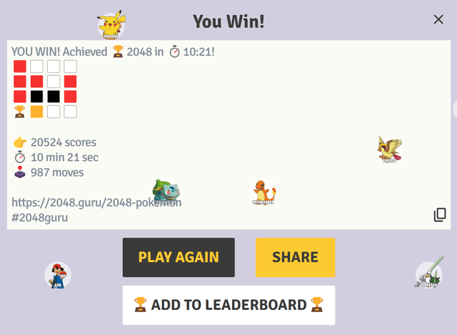 Play 2048 Pokemon | 2048 Guru